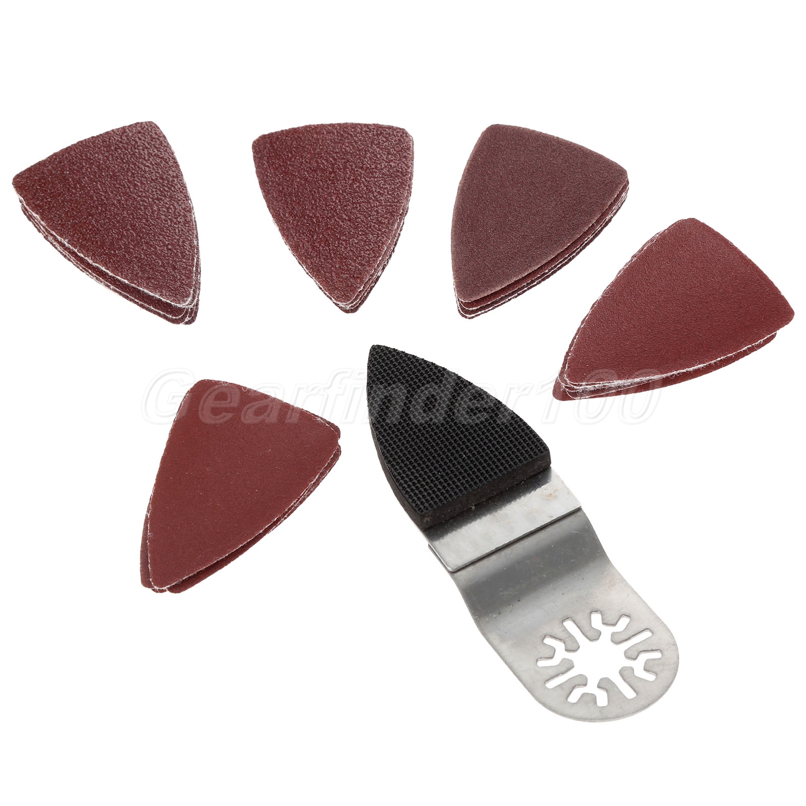 25Pcs 60-240 Grits Sandpaper Finger Sanding Pad For Oscillating Multi ...